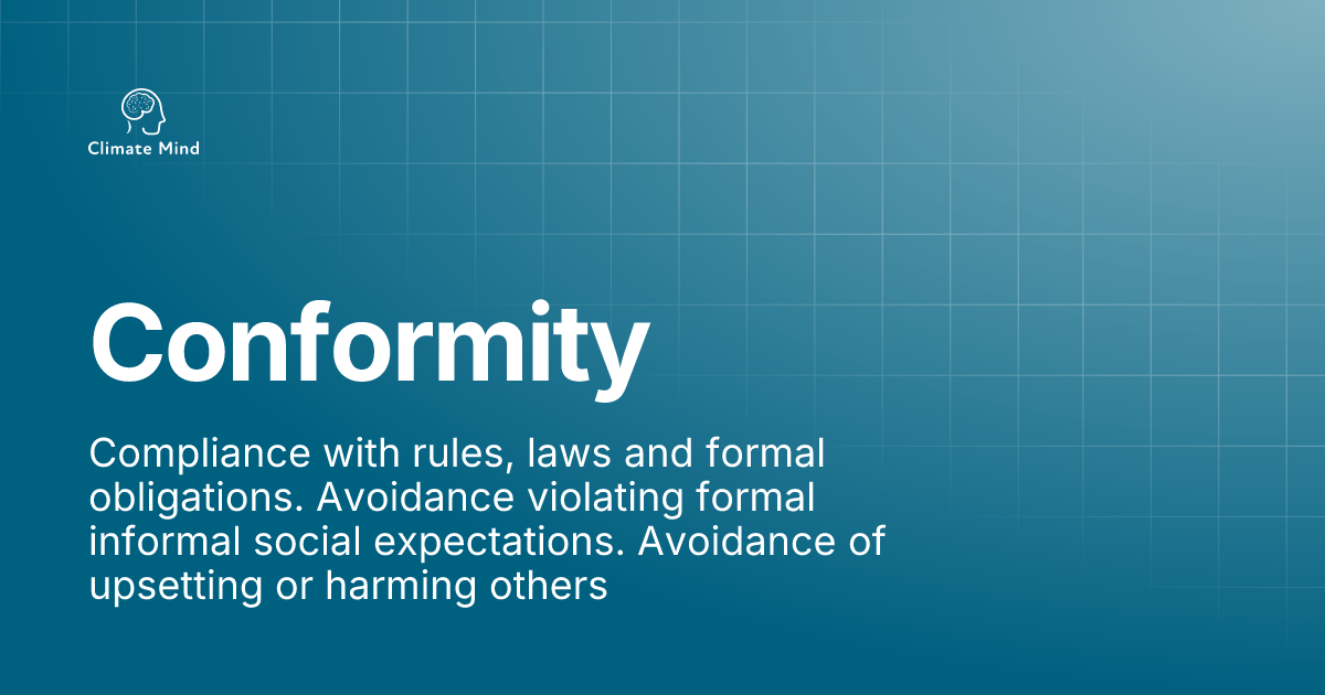 Conformity | Climate Mind docs